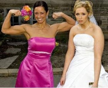 Muscular Brides and FBB Muscle At Weddings!